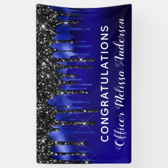 Elegant Police Retirement Law Enforcement Banner | Zazzle