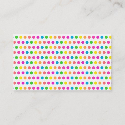 Elegant Polka Dot Designer Fun Polka Dots Business Card | Zazzle