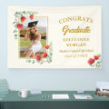 Elegant Poppy Floral Graduation Party Banner | Zazzle