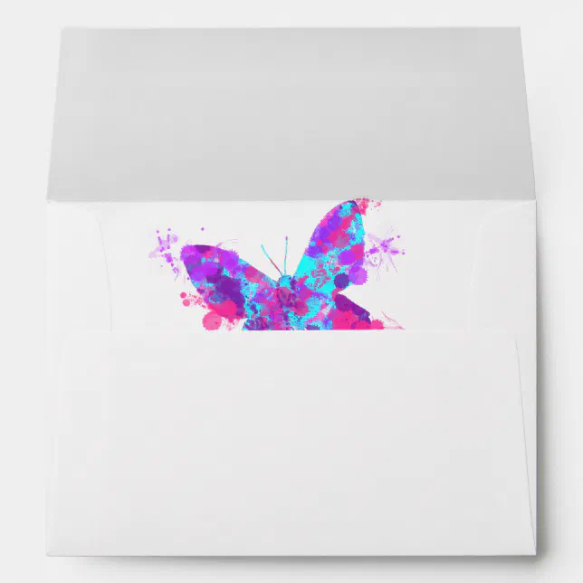 Elegant Pretty Butterfly Artistic Design Envelope | Zazzle