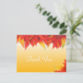 Elegant, pretty fall wedding favor thank you postcard | Zazzle