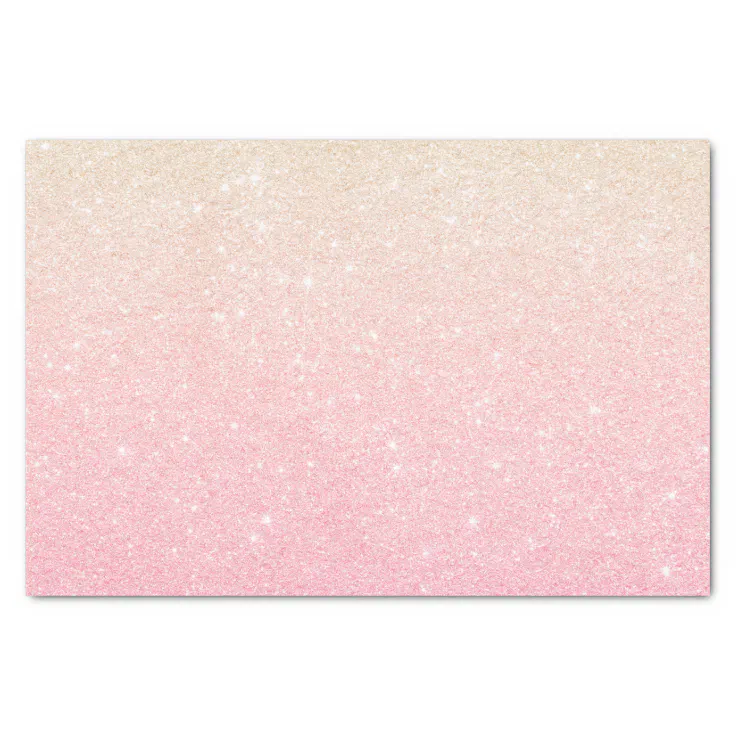 Elegant pretty girly gradient rose gold glitter tissue paper | Zazzle