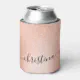 Elegant pretty gradient copper rose gold glitter can cooler | Zazzle