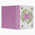 Elegant Pretty Lilac Lavender Floral Foliage 3 Ring Binder | Zazzle