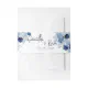 Elegant Pretty Stale Blue Floral Wedding Invitation Belly Band | Zazzle
