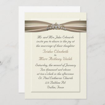 Elegant Princess Wedding Invitation | Zazzle