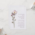 Elegant Print Pressed Pastel Boho Flowers Wedding Invitation | Zazzle