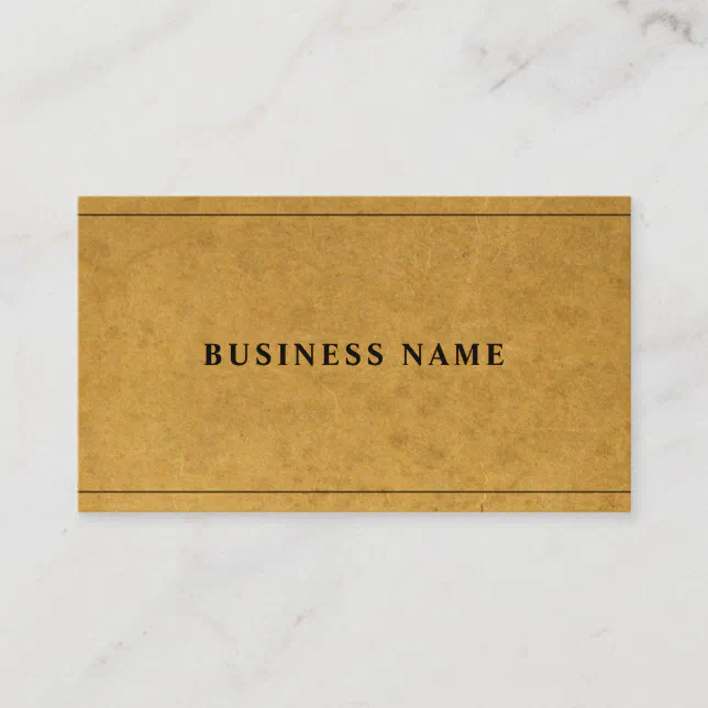 Elegant Printed Kraft Paper Professional Company Business Card | Zazzle