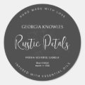 Elegant Product Label Sticker Black And White | Zazzle