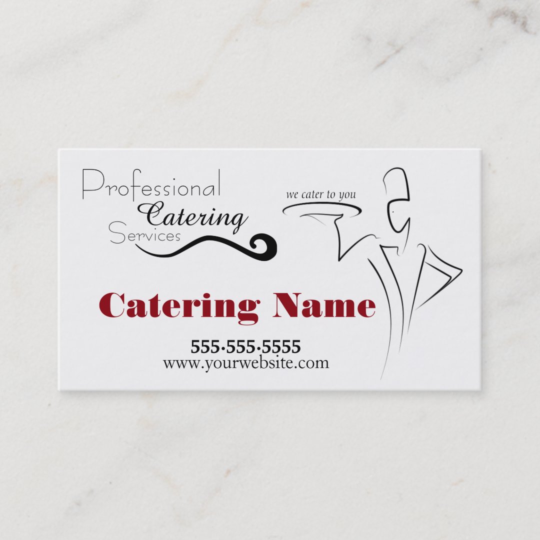 Elegant Professional Catering Business Cards | Zazzle