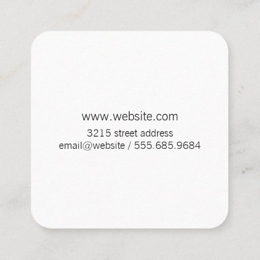 Elegant Professional Cursive / Slate Square Business Card | Zazzle