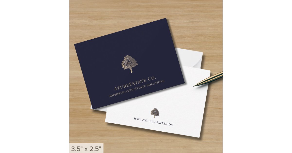 Elegant Professional Gold Logo Note Card | Zazzle