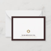 Elegant Professional Gold Logo Note Card | Zazzle
