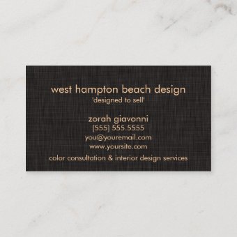Elegant Professional Home Staging Business Card | Zazzle