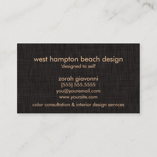Elegant Professional Home Staging Business Card | Zazzle