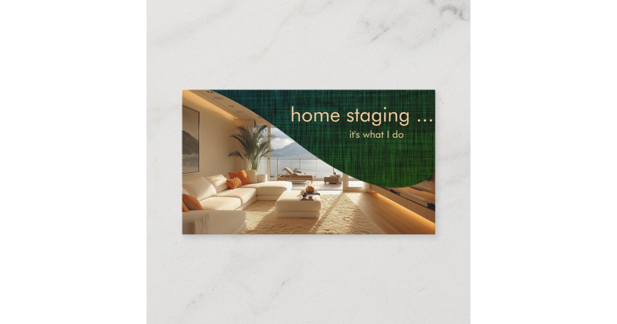 Elegant Professional Home Staging Business Card | Zazzle