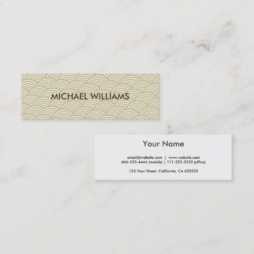 Elegant professional Japanese style paper Mini Business Card | Zazzle