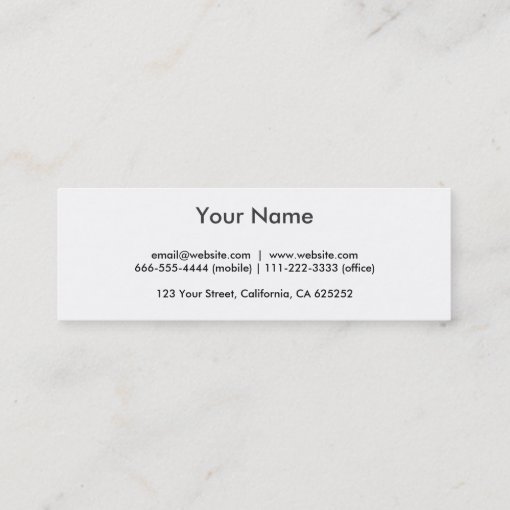 Elegant professional Japanese style paper Mini Business Card | Zazzle