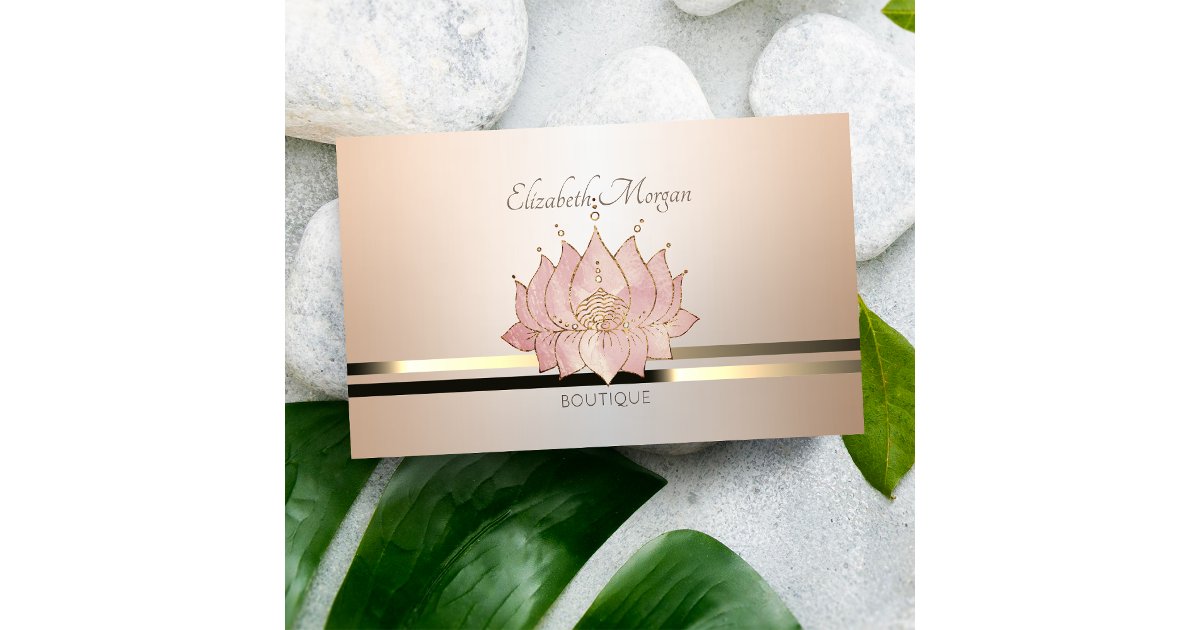 Elegant Professional Luminous Lotus Business Card | Zazzle