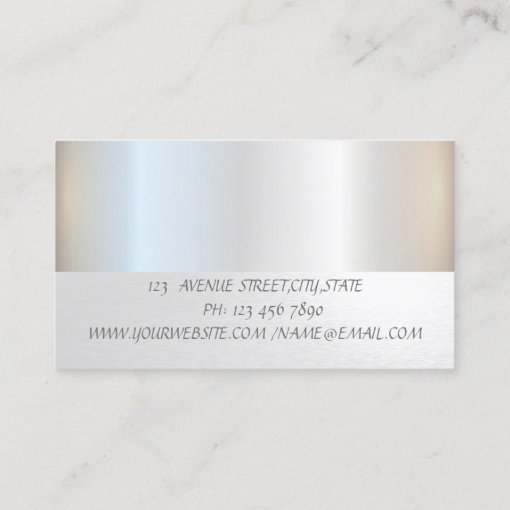 Elegant Professional, Modern,Confetti,Silver Business Card | Zazzle