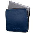 Elegant Professional Navy Blue Laptop Sleeve | Zazzle