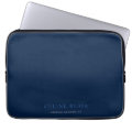 Elegant Professional Navy Blue Laptop Sleeve | Zazzle