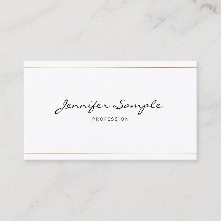 Elegant Professional Plain Handwritten Script Business Card | Zazzle