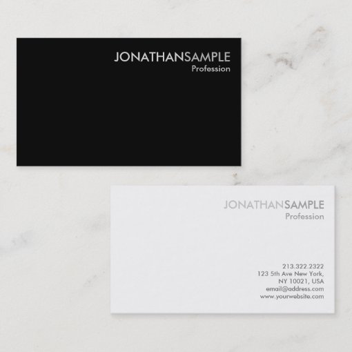 Elegant Professional Plain Signature UV Matte Business Card | Zazzle