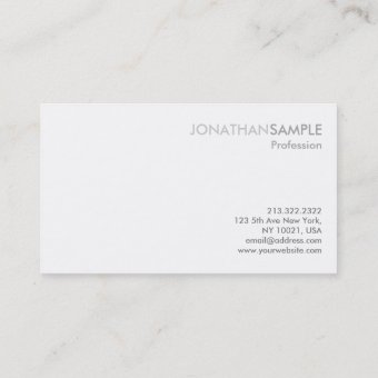 Elegant Professional Plain Signature UV Matte Business Card | Zazzle