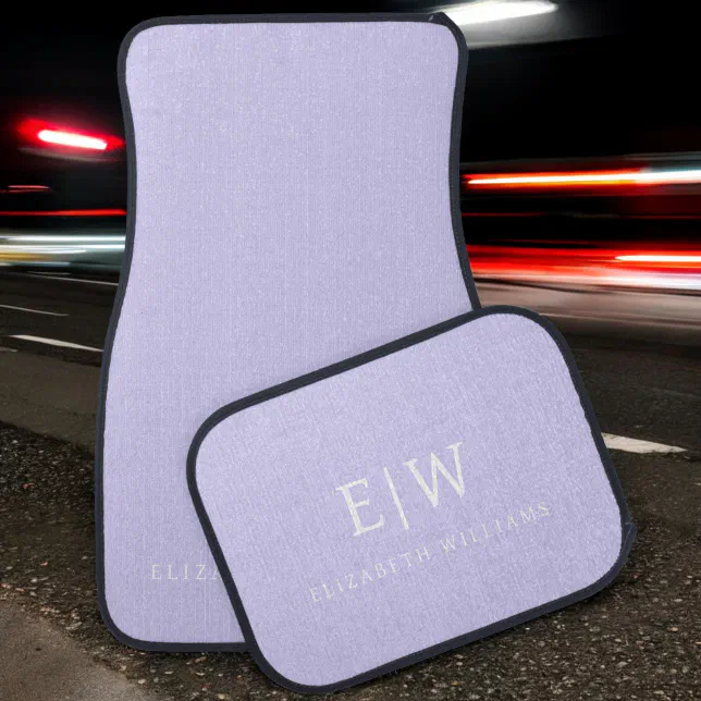 Elegant Professional Simple Monogram Minimalist Car Floor Mat | Zazzle