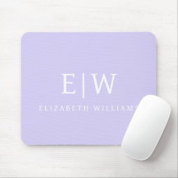 Elegant Professional Simple Monogram Minimalist Mouse Pad | Zazzle