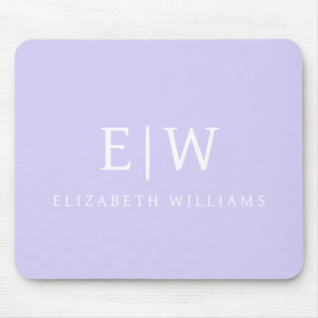 Elegant Professional Simple Monogram Minimalist Mouse Pad | Zazzle