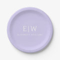 Elegant Professional Simple Monogram Minimalist Paper Plates | Zazzle
