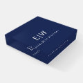 Elegant Professional Simple Monogram Minimalist Paperweight | Zazzle