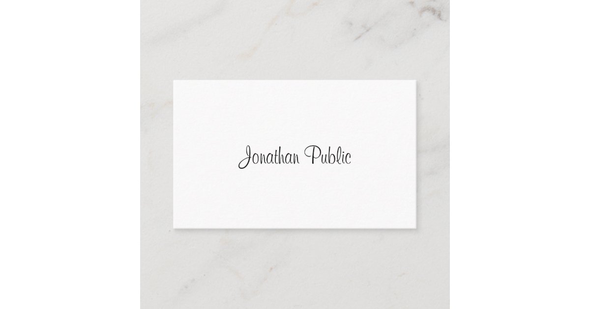 Elegant Professional Simple Template Calligraphy Business Card | Zazzle