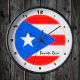 Elegant Puerto Rico, Puerto Rican Flag / House Round Clock | Zazzle