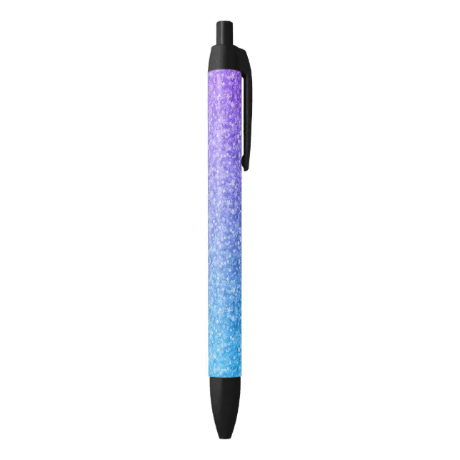 Elegant Purple And Blue Gradient Glitter Pen | Zazzle