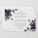 Elegant Purple and Gray Floral Wedding Invitation | Zazzle