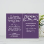 Elegant Purple And White Wedding Ceremony Programs | Zazzle