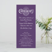 Elegant Purple And White Wedding Ceremony Programs | Zazzle