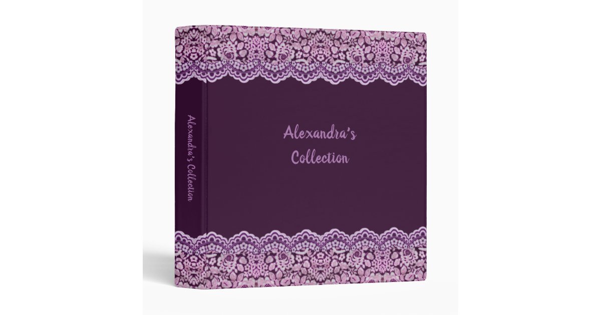 Elegant Purple Binder with your Title | Zazzle