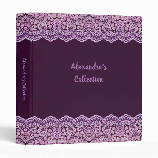 Elegant Purple Binder with your Title | Zazzle