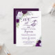 Elegant Purple Boho Roses We Still Do Vow Renewal Invitation | Zazzle