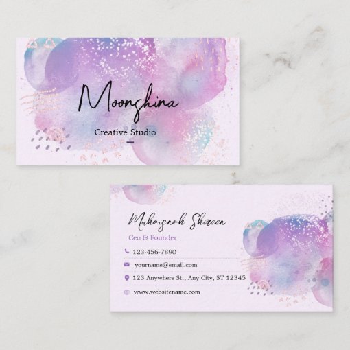 Elegant Purple Business Card | Zazzle