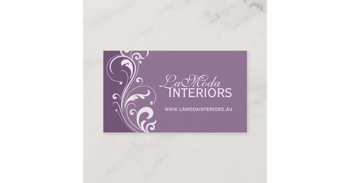 Elegant Purple Business Card | Zazzle