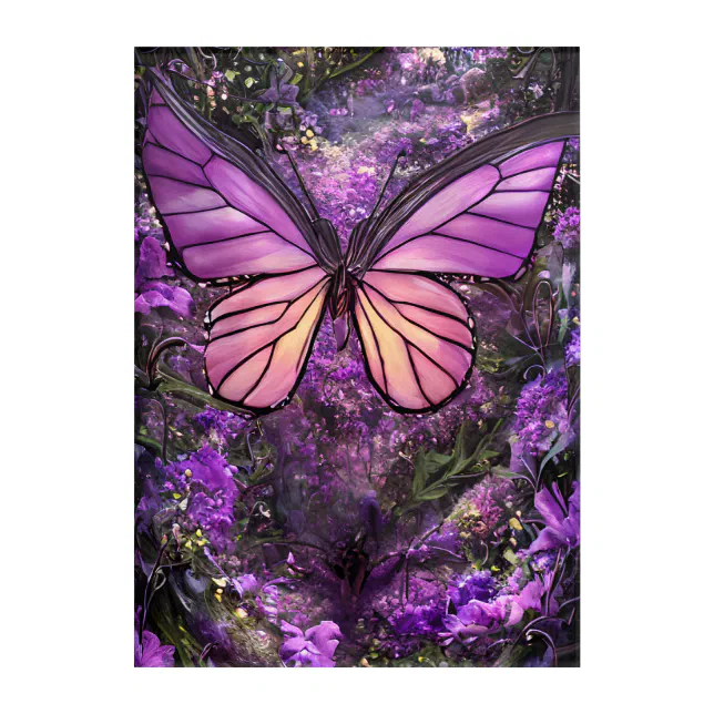 Elegant Purple Butterfly Fantasy Art | Zazzle