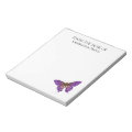 Elegant Purple Butterfly From the Desk of Notepad | Zazzle