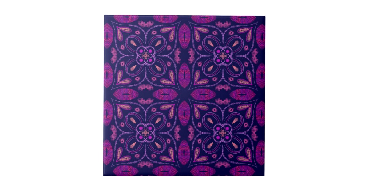 Elegant Purple Ceramic Tile | Zazzle