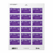 Elegant Purple Christmas Snowflakes Address Label | Zazzle