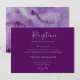 Elegant Purple Color Wash Ultra Violet Reception Enclosure Card | Zazzle